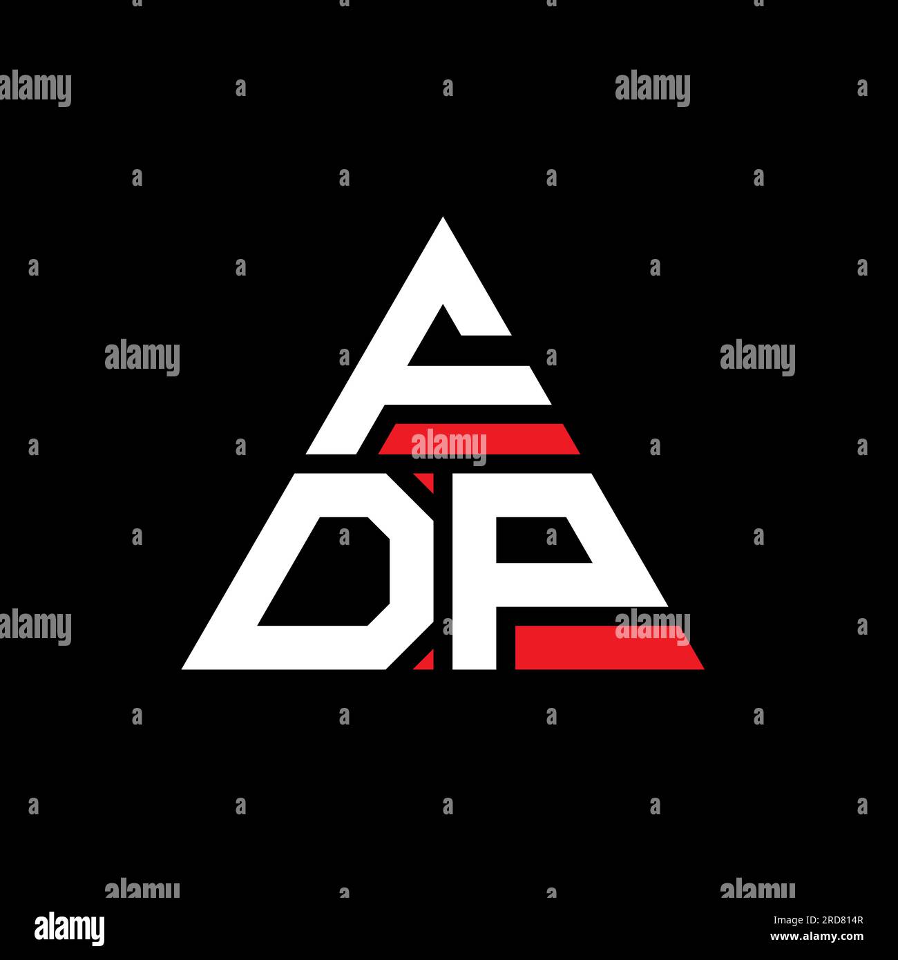 FDP triangle letter logo design with triangle shape. FDP triangle logo ...