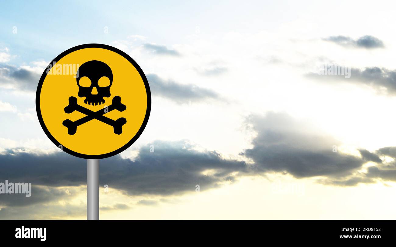 warning sign on white background Stock Photo - Alamy