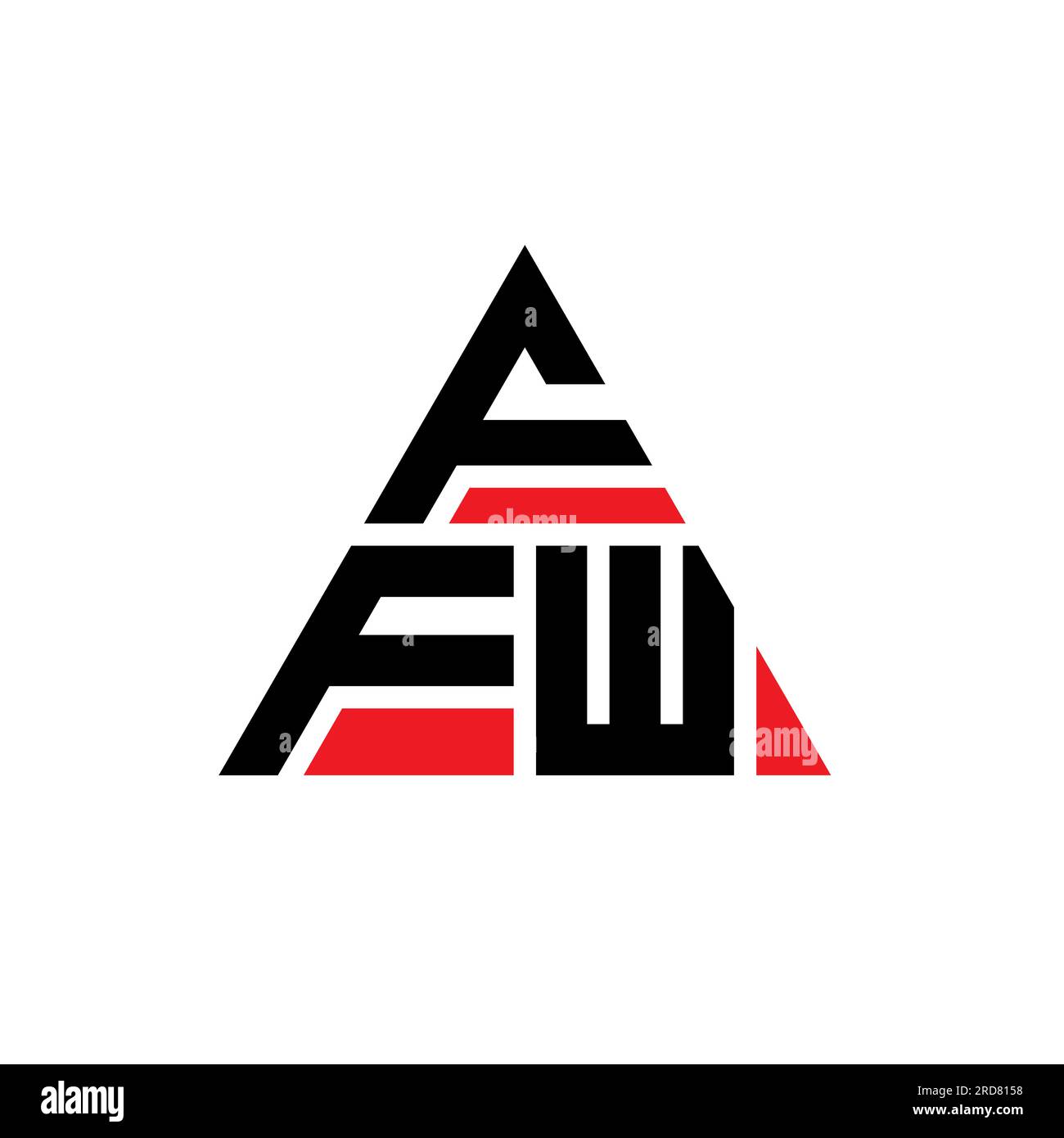 FFW triangle letter logo design with triangle shape. FFW triangle logo ...