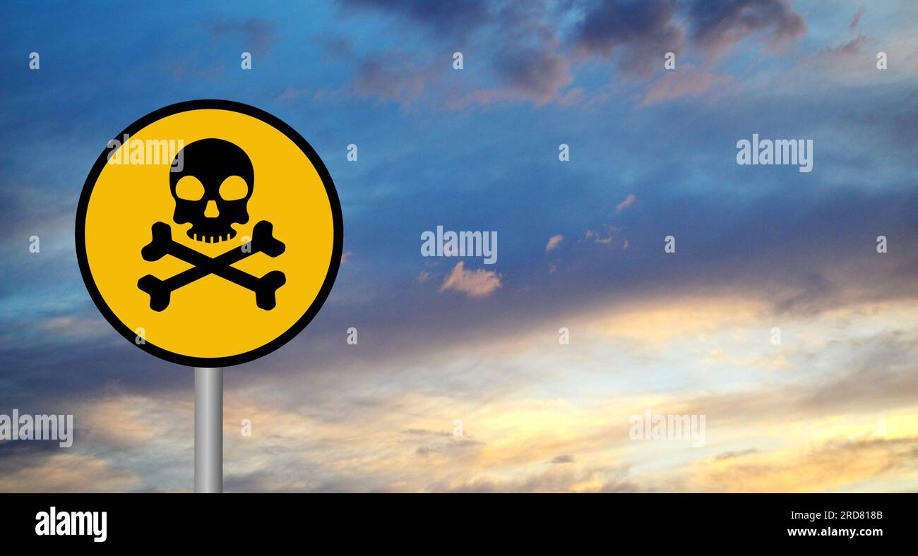 warning sign on white background Stock Photo - Alamy