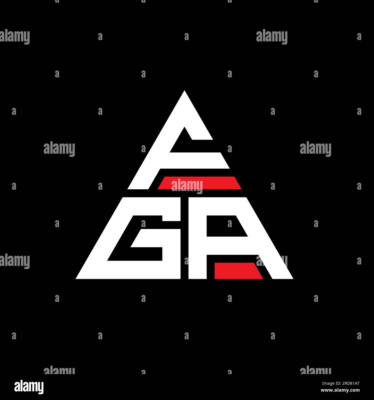 FGA triangle letter logo design with triangle shape. FGA triangle logo design monogram. FGA ...