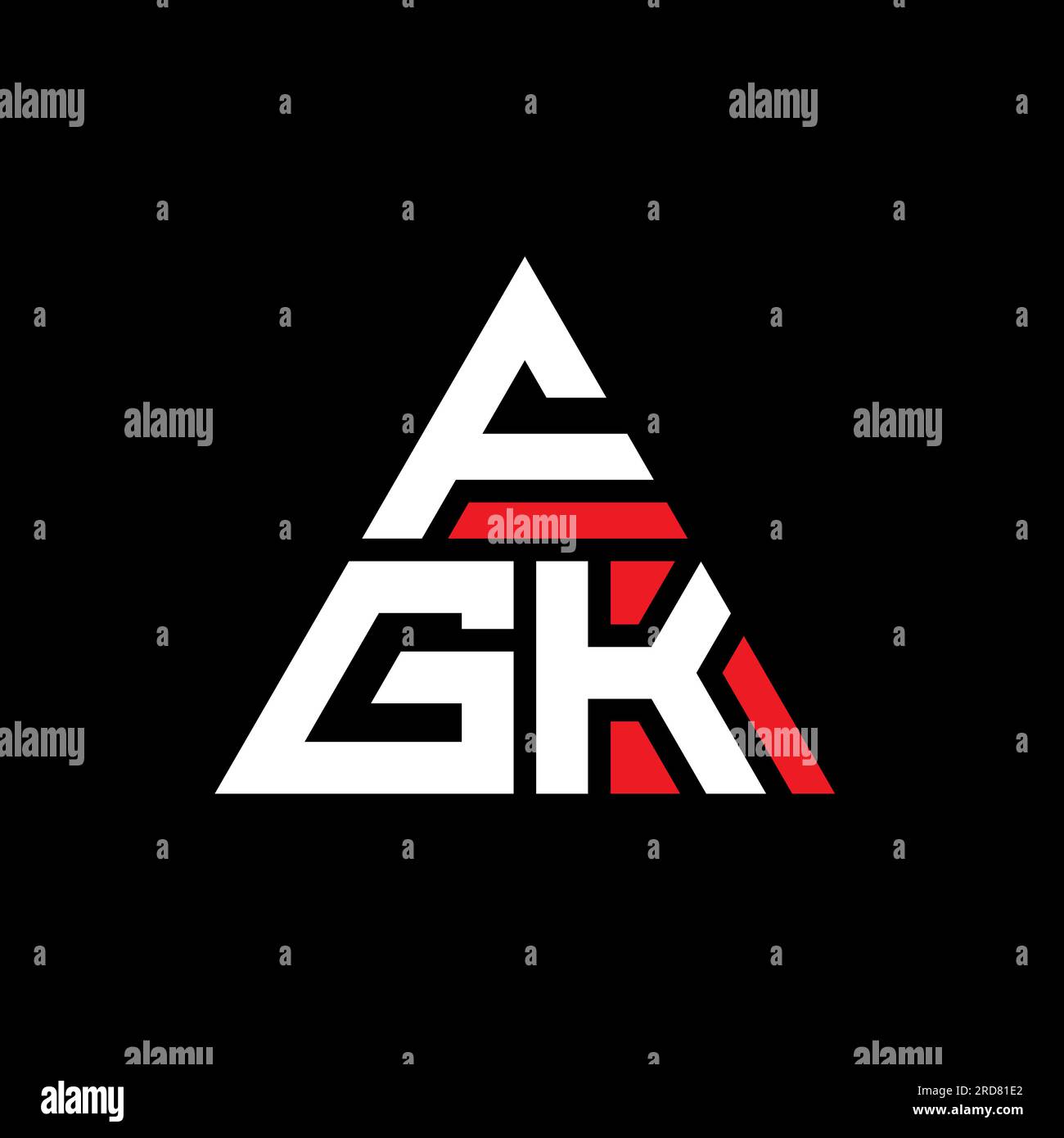 FGK triangle letter logo design with triangle shape. FGK triangle logo design monogram. FGK ...
