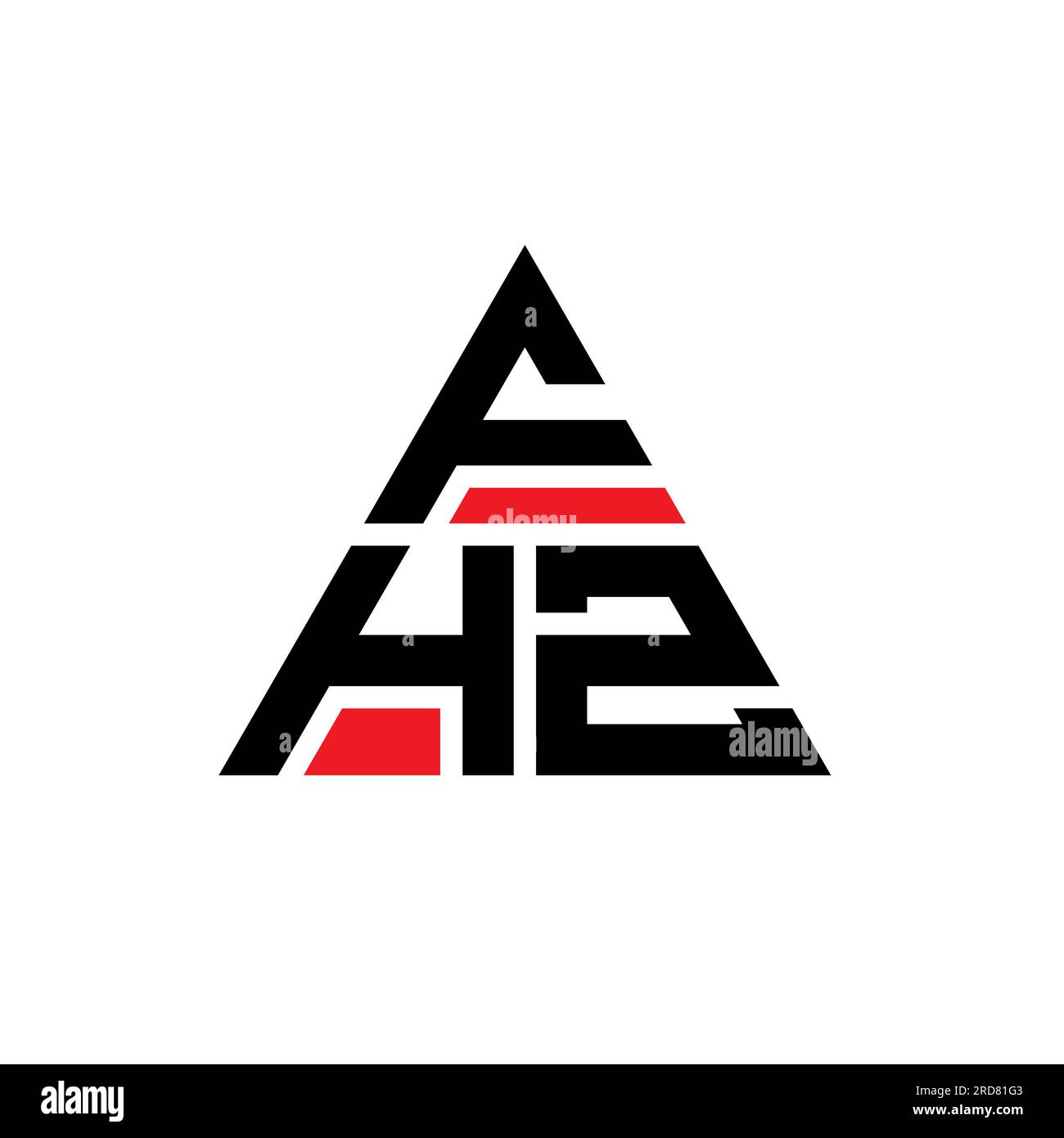 FHZ triangle letter logo design with triangle shape. FHZ triangle logo ...