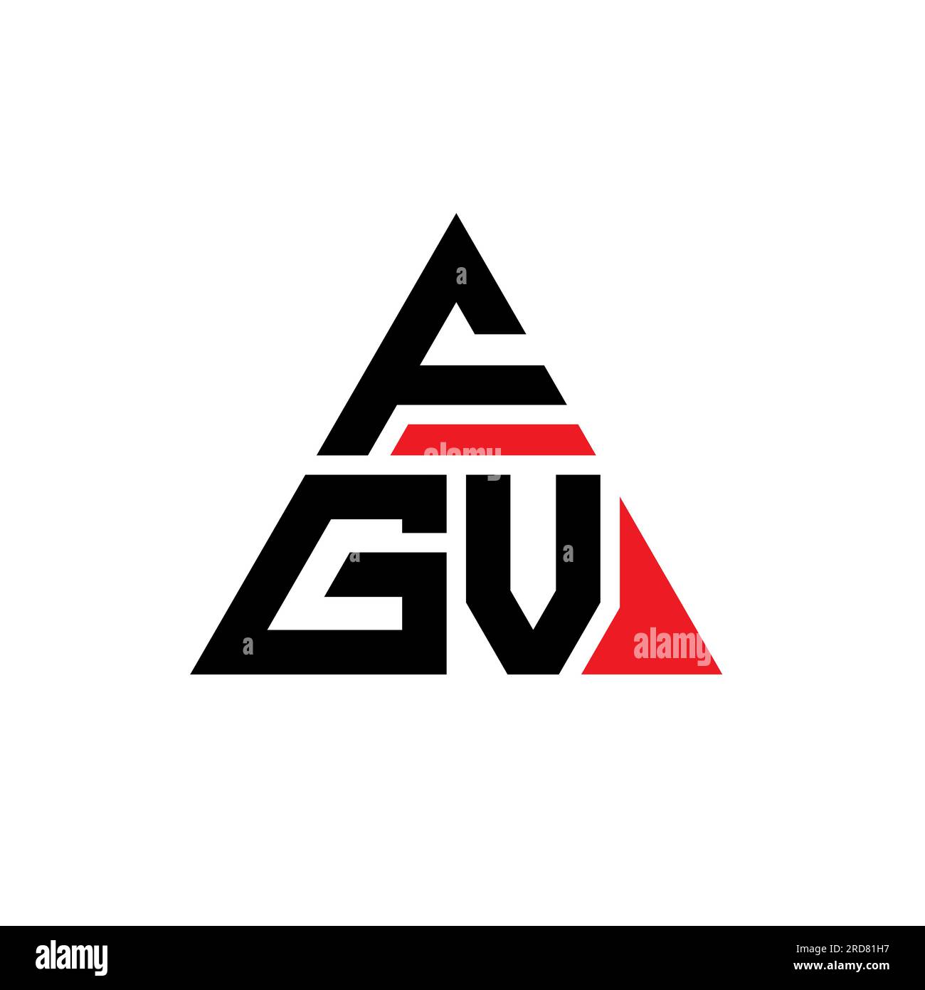 FGV triangle letter logo design with triangle shape. FGV triangle logo ...