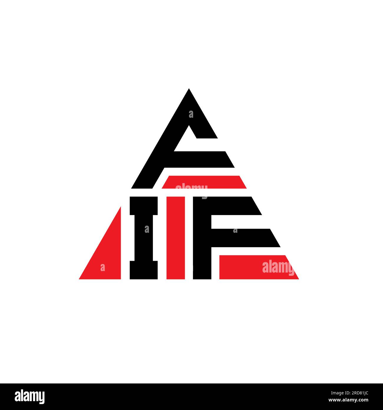 FIF triangle letter logo design with triangle shape. FIF triangle logo ...