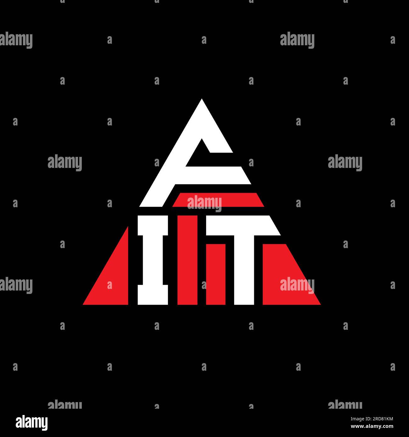 FIT triangle letter logo design with triangle shape. FIT triangle logo ...