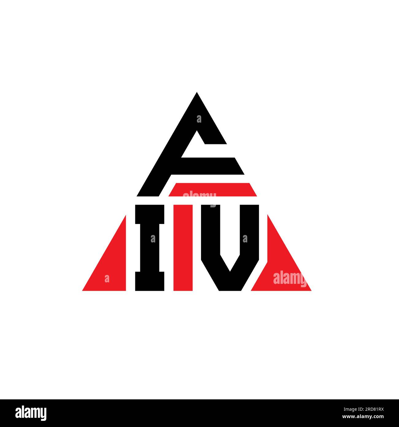 FIV triangle letter logo design with triangle shape. FIV triangle logo ...