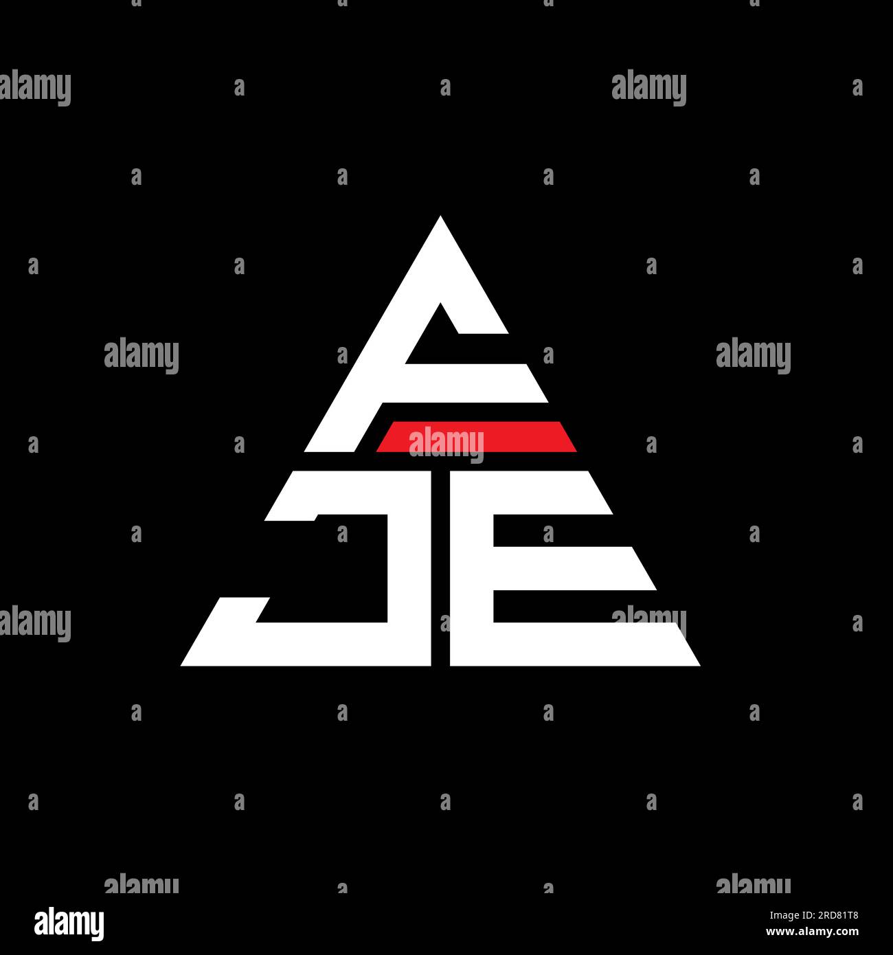 FJE triangle letter logo design with triangle shape. FJE triangle logo ...