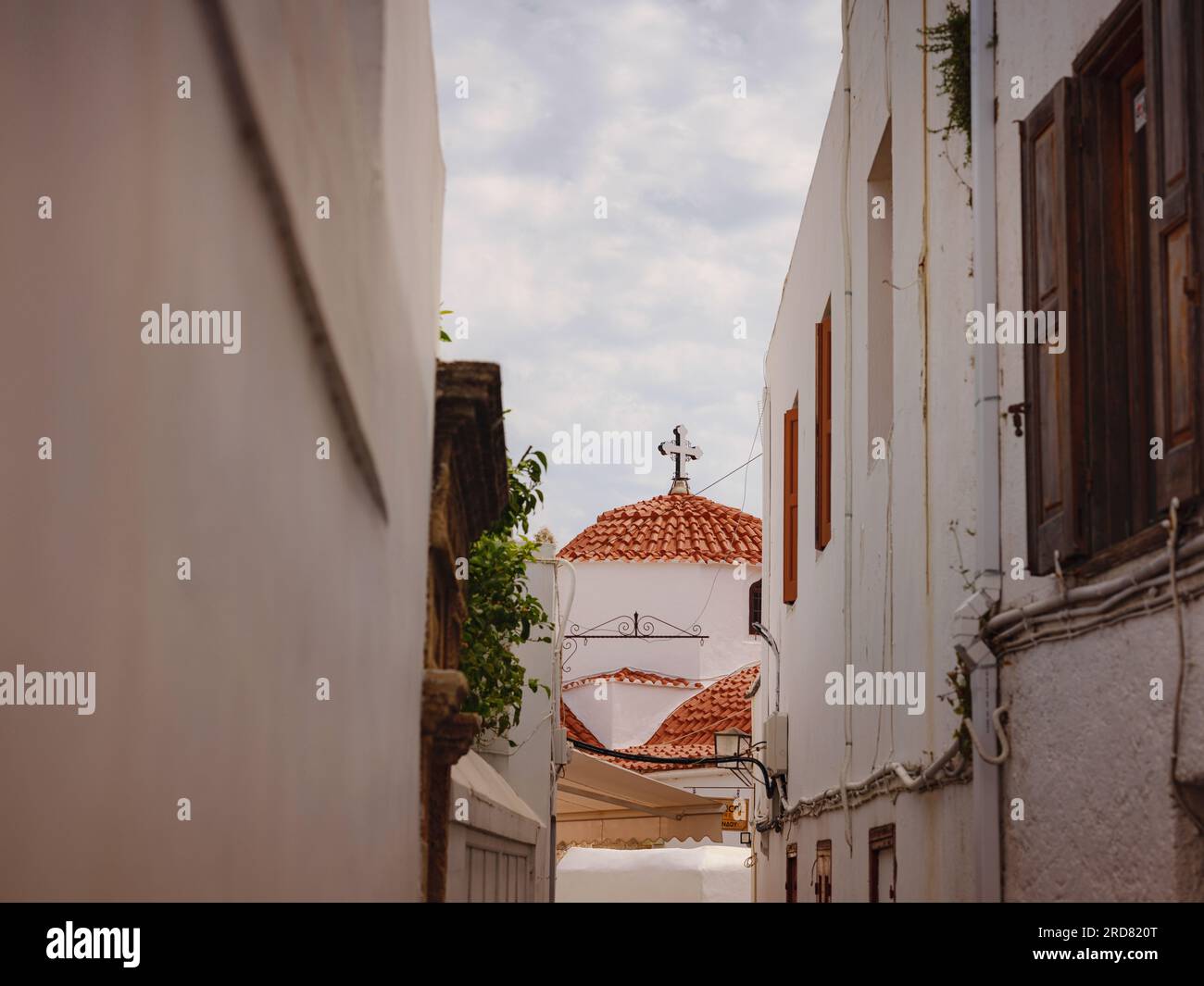 travel to city of Lindos on island of Rhodes, Greece. Details of ...