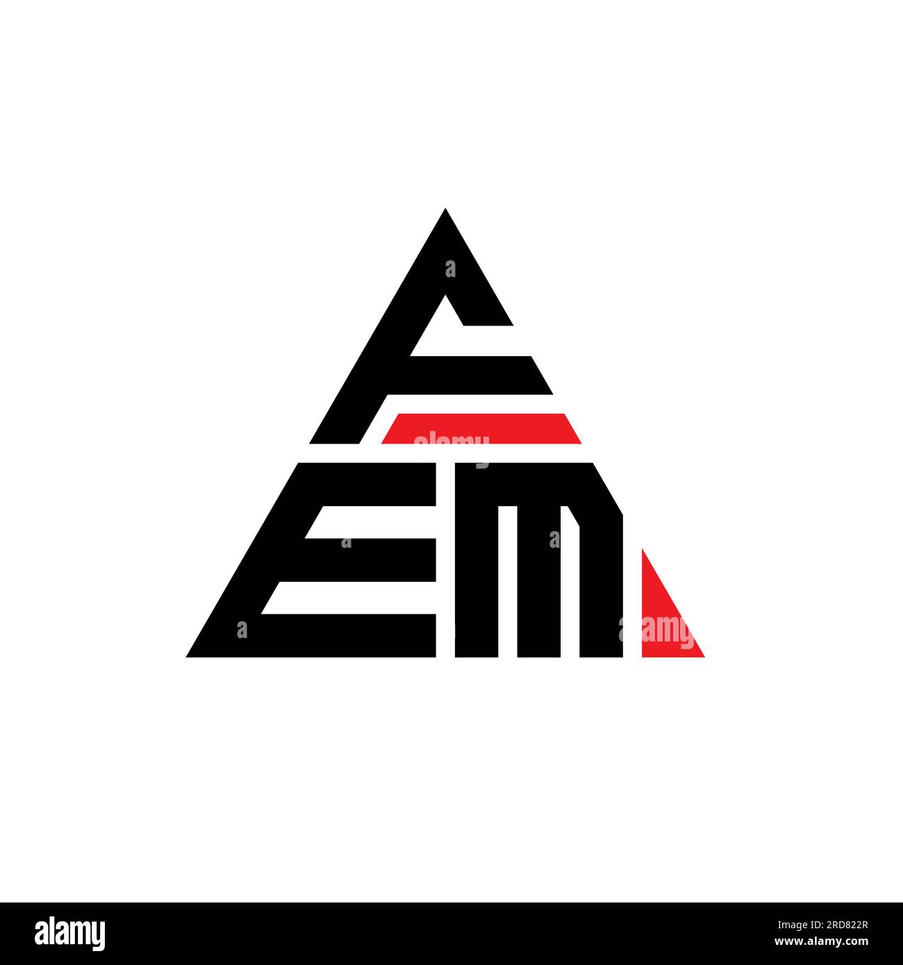 FEM triangle letter logo design with triangle shape. FEM triangle logo ...
