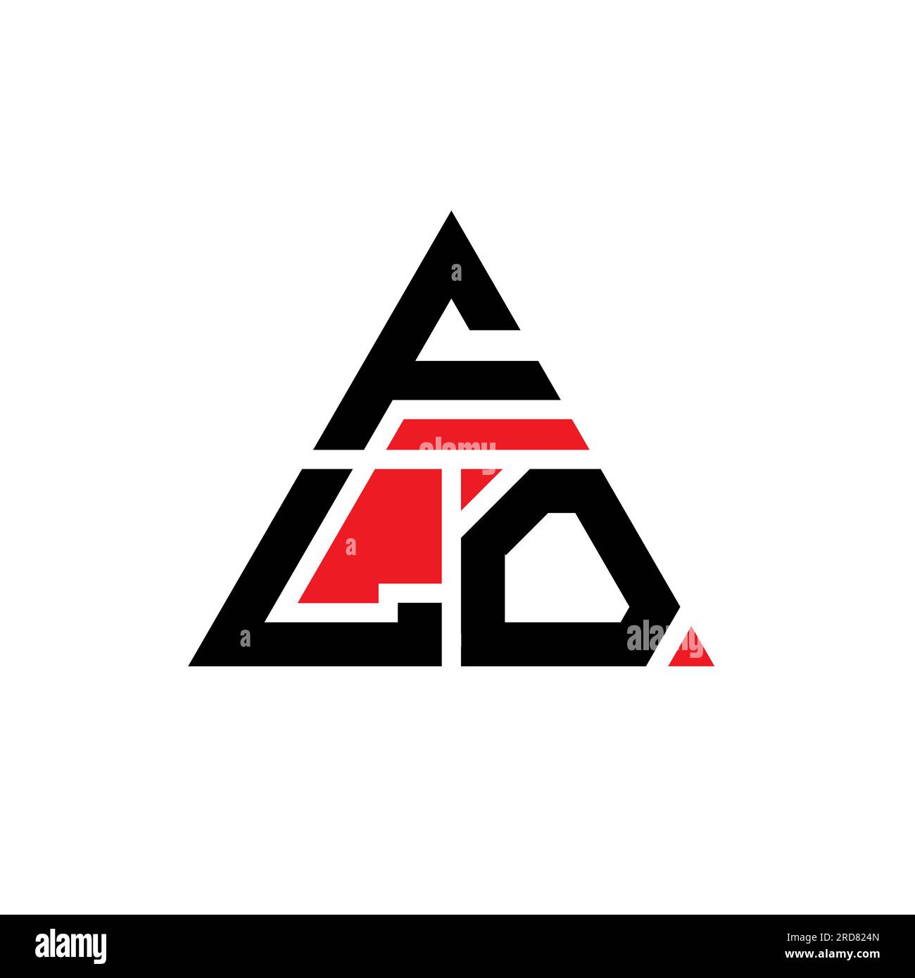 FLO triangle letter logo design with triangle shape. FLO triangle logo ...