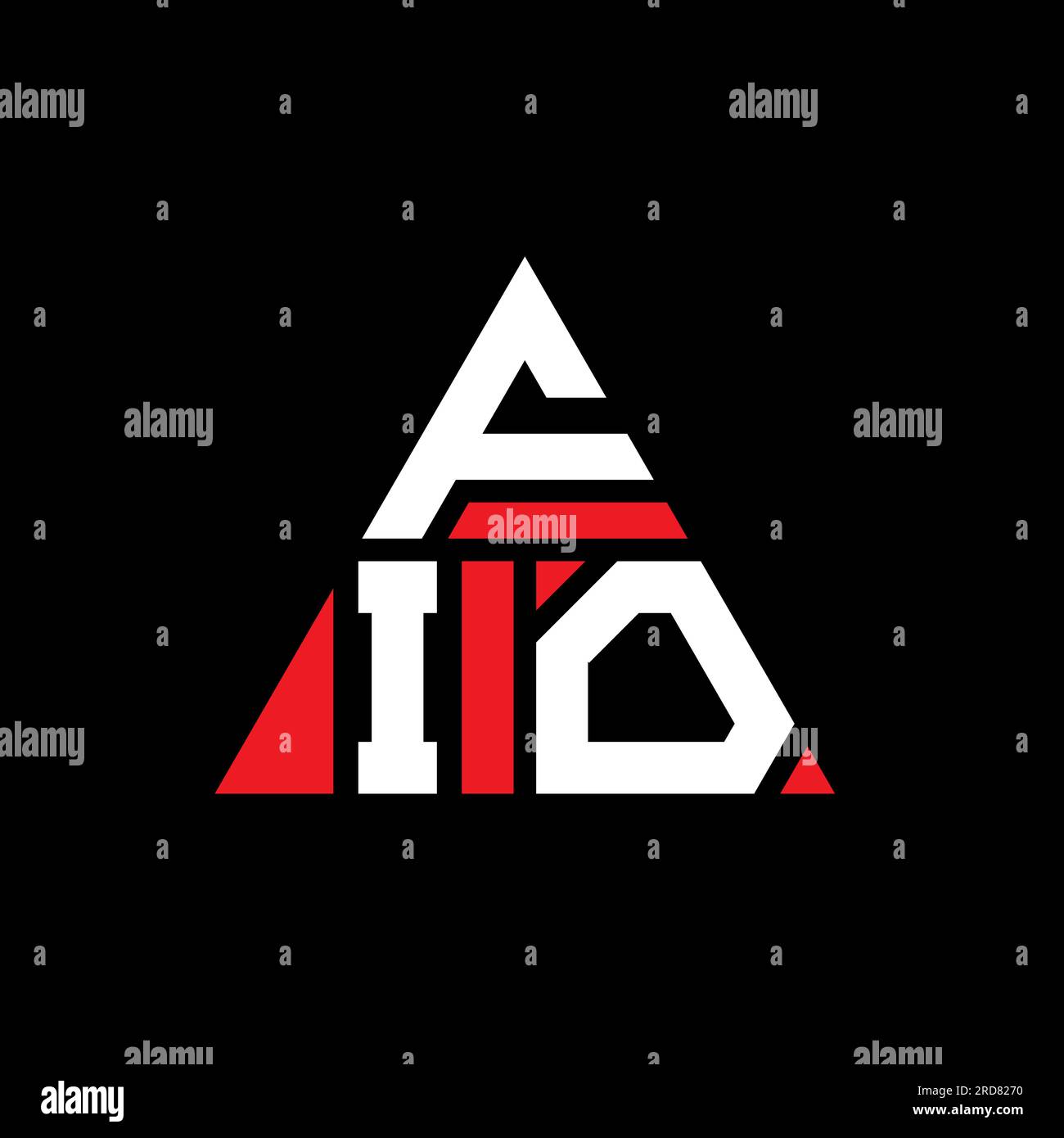 FIO triangle letter logo design with triangle shape. FIO triangle logo ...