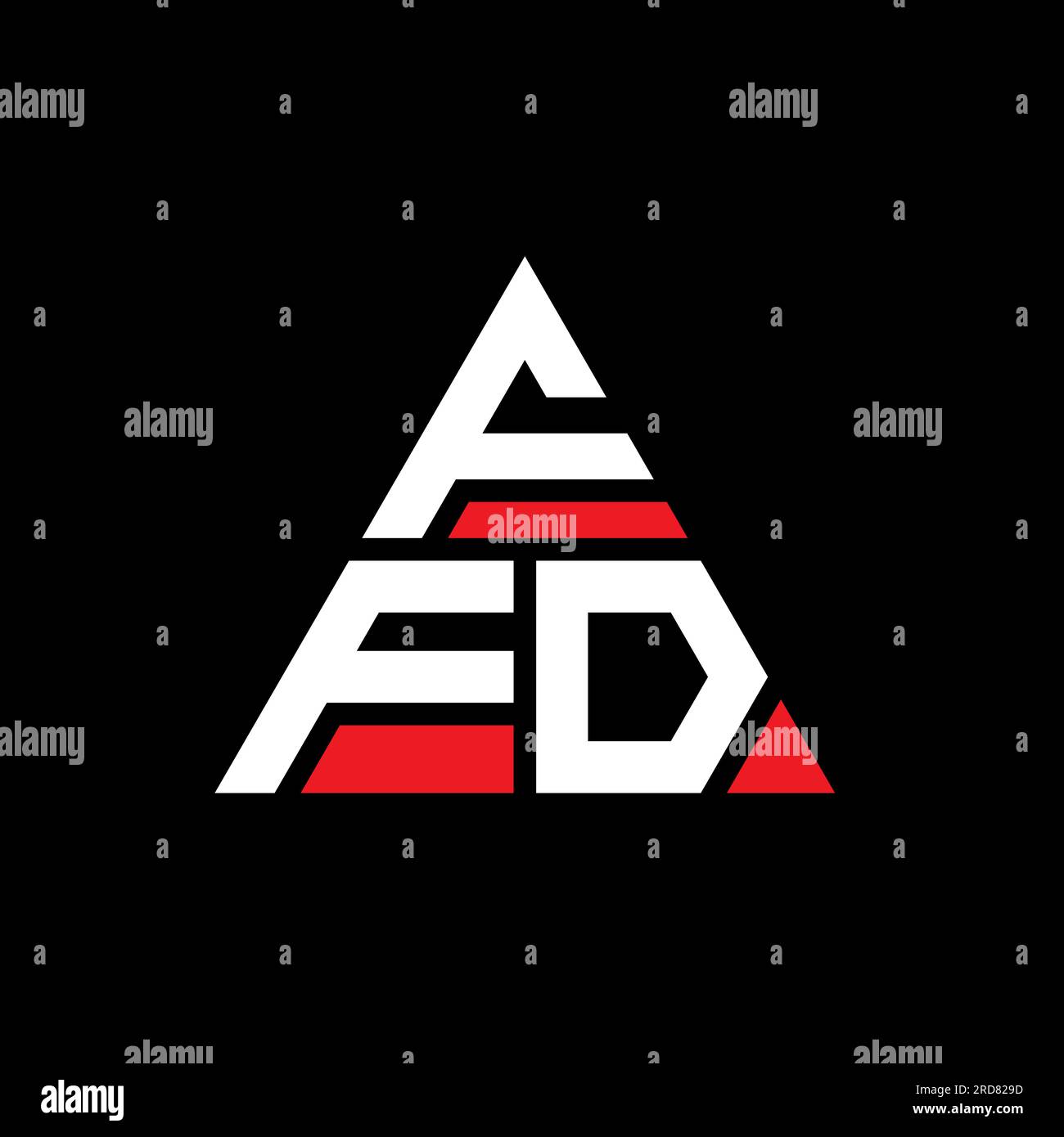 FFD triangle letter logo design with triangle shape. FFD triangle logo ...