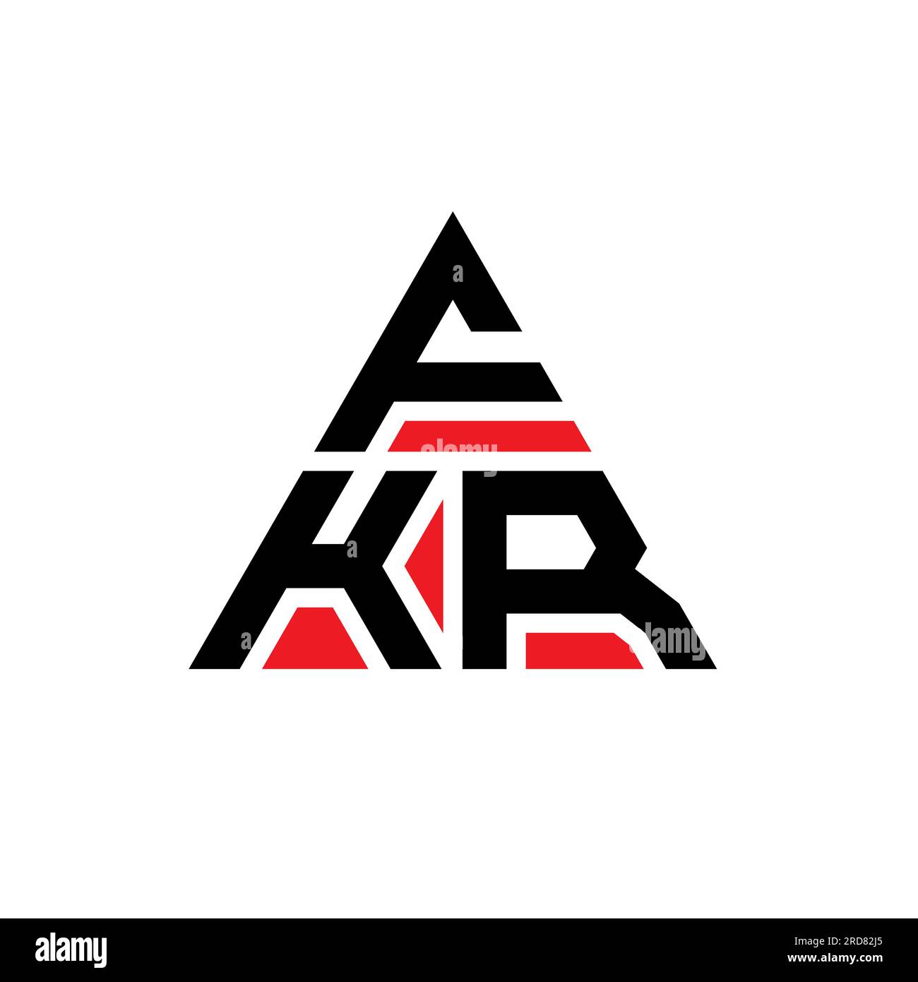 FKR triangle letter logo design with triangle shape. FKR triangle logo ...
