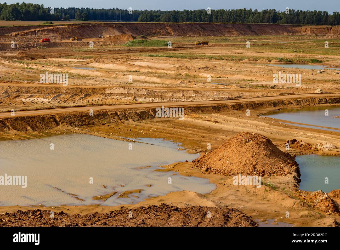 View of the territory of the sand pit development Stock Photo - Alamy