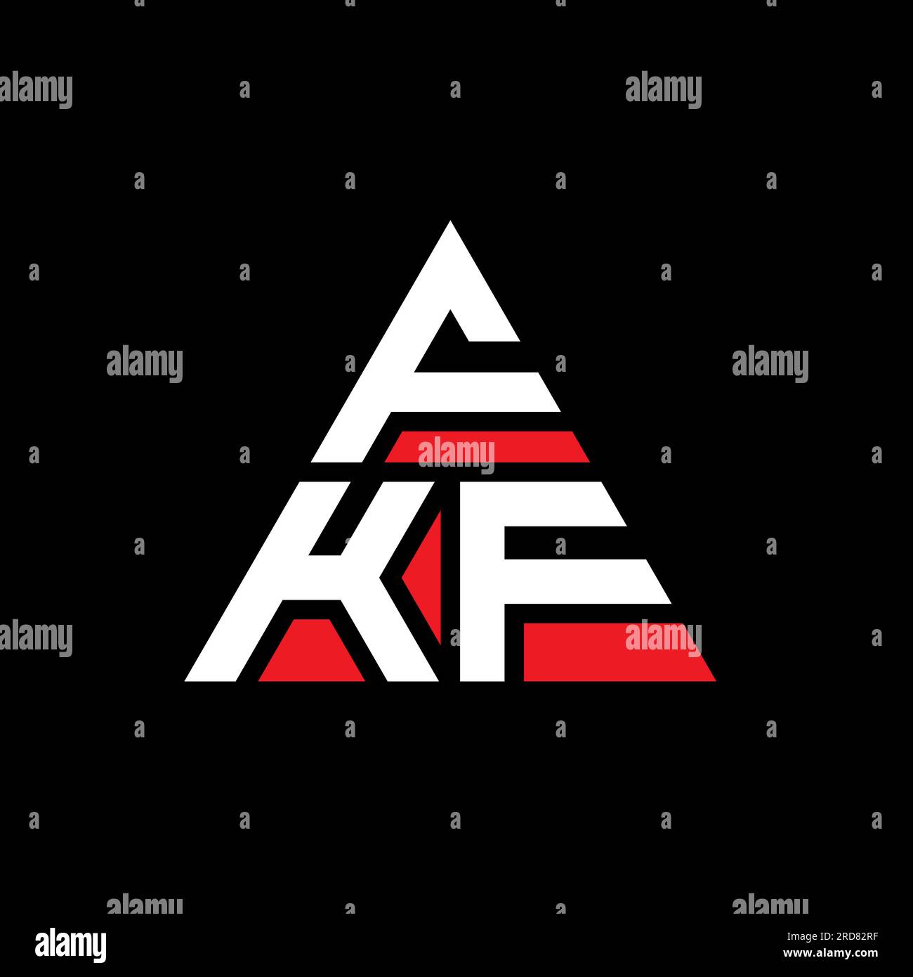 FKF triangle letter logo design with triangle shape. FKF triangle logo ...