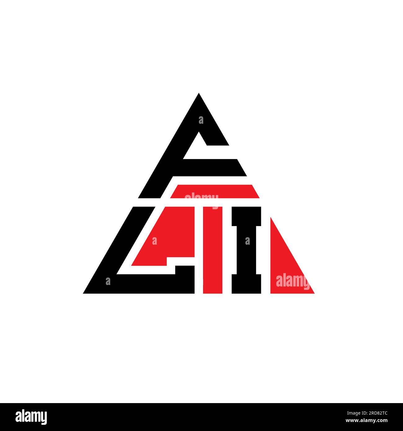 FLI triangle letter logo design with triangle shape. FLI triangle logo ...