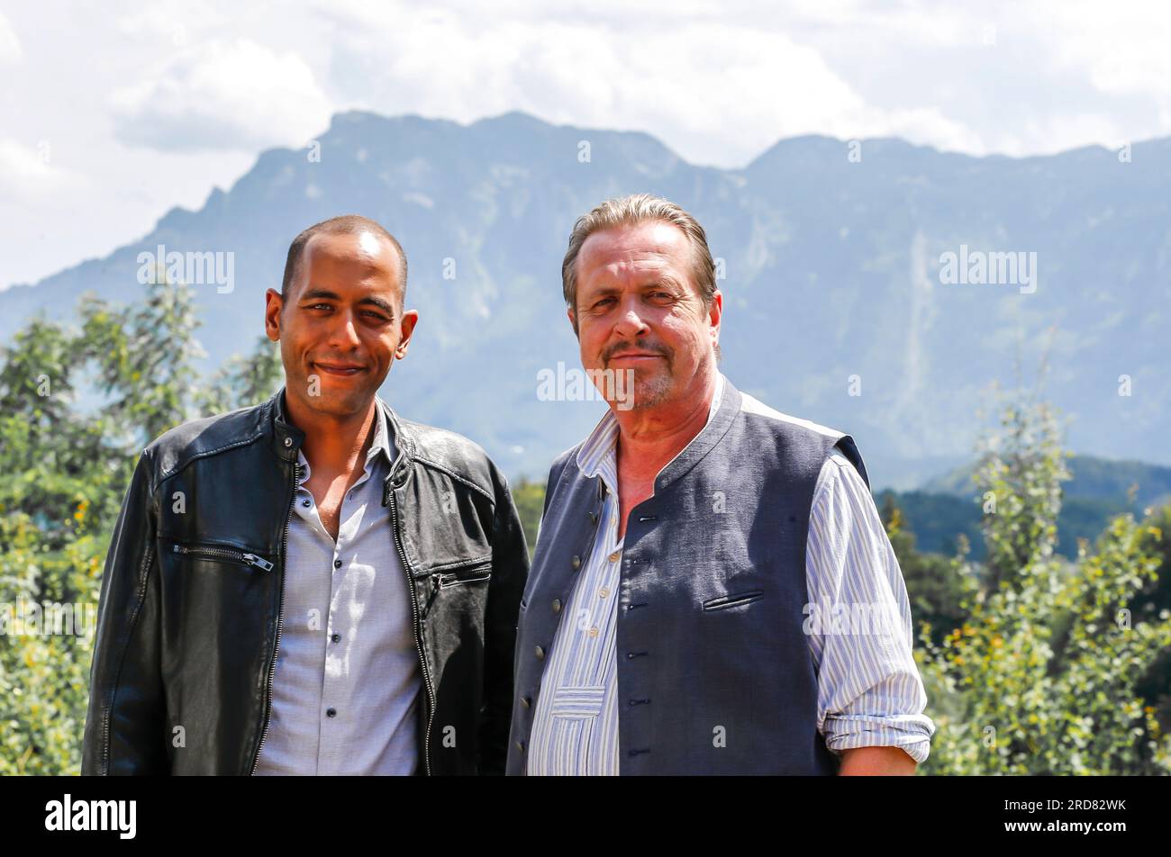 Ainring, Germany. 19th July, 2023. Peter Marton (l) and Andreas Giebel ...