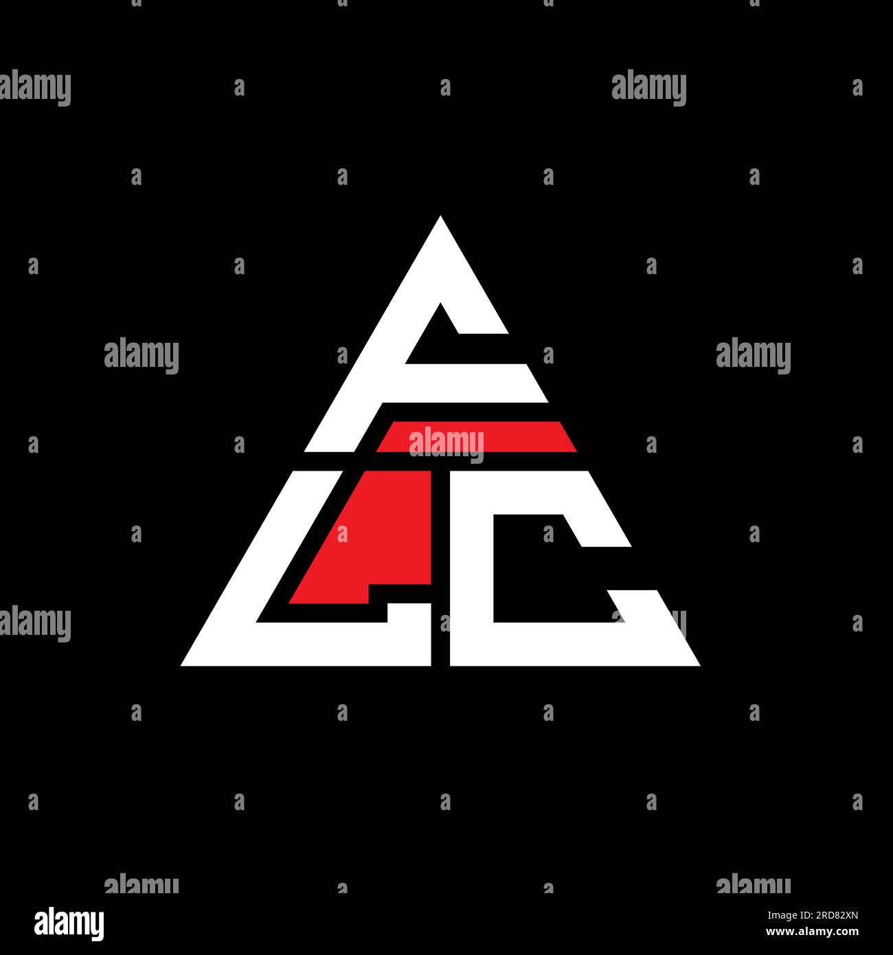 FLC triangle letter logo design with triangle shape. FLC triangle logo ...