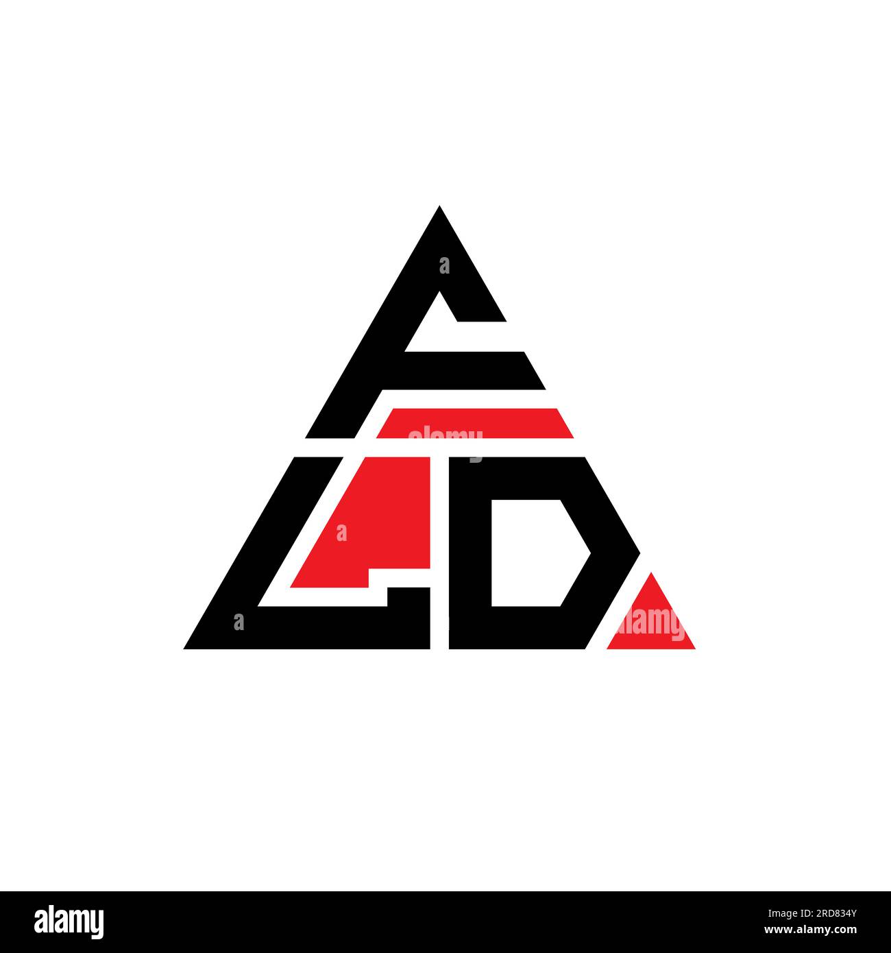 FLD triangle letter logo design with triangle shape. FLD triangle logo ...