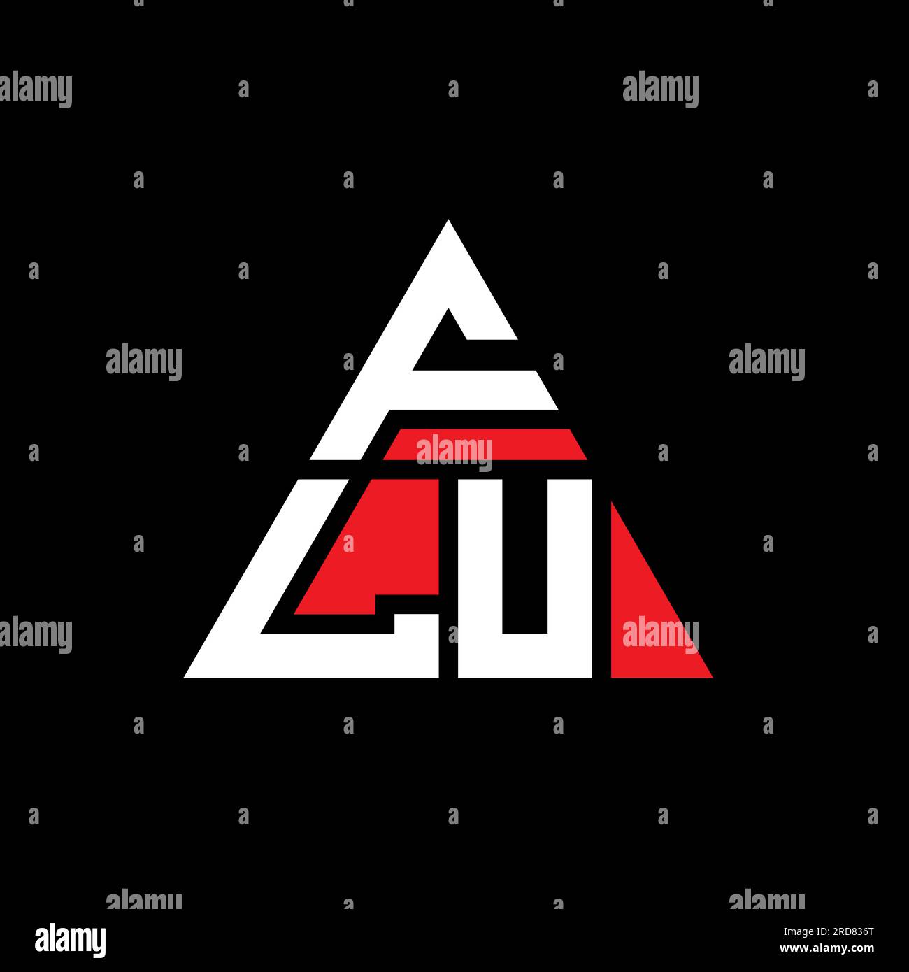 FLU triangle letter logo design with triangle shape. FLU triangle logo ...