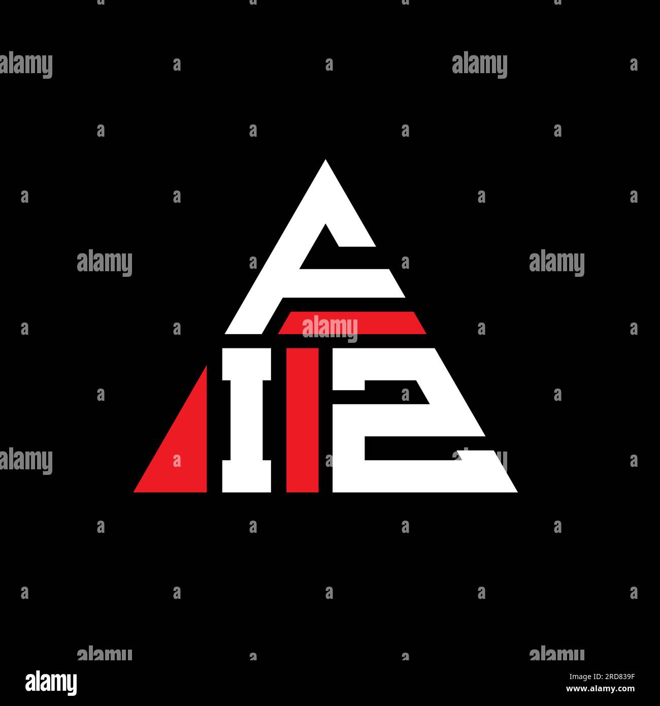 FIZ triangle letter logo design with triangle shape. FIZ triangle logo ...