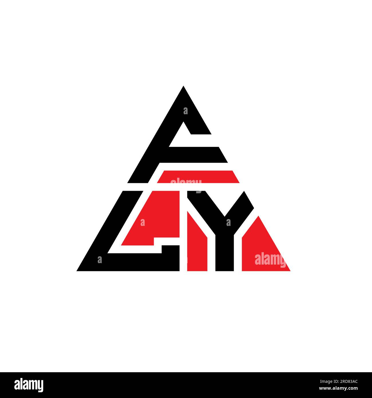 FLY triangle letter logo design with triangle shape. FLY triangle logo ...