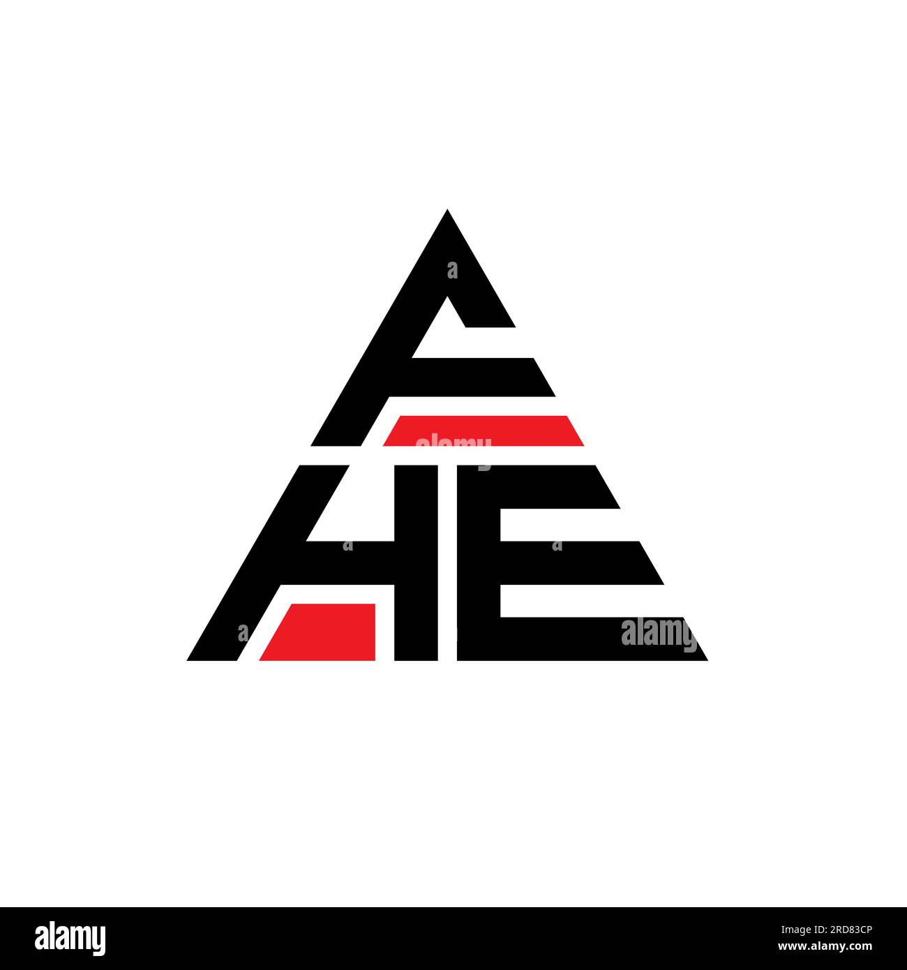 FHE triangle letter logo design with triangle shape. FHE triangle logo ...