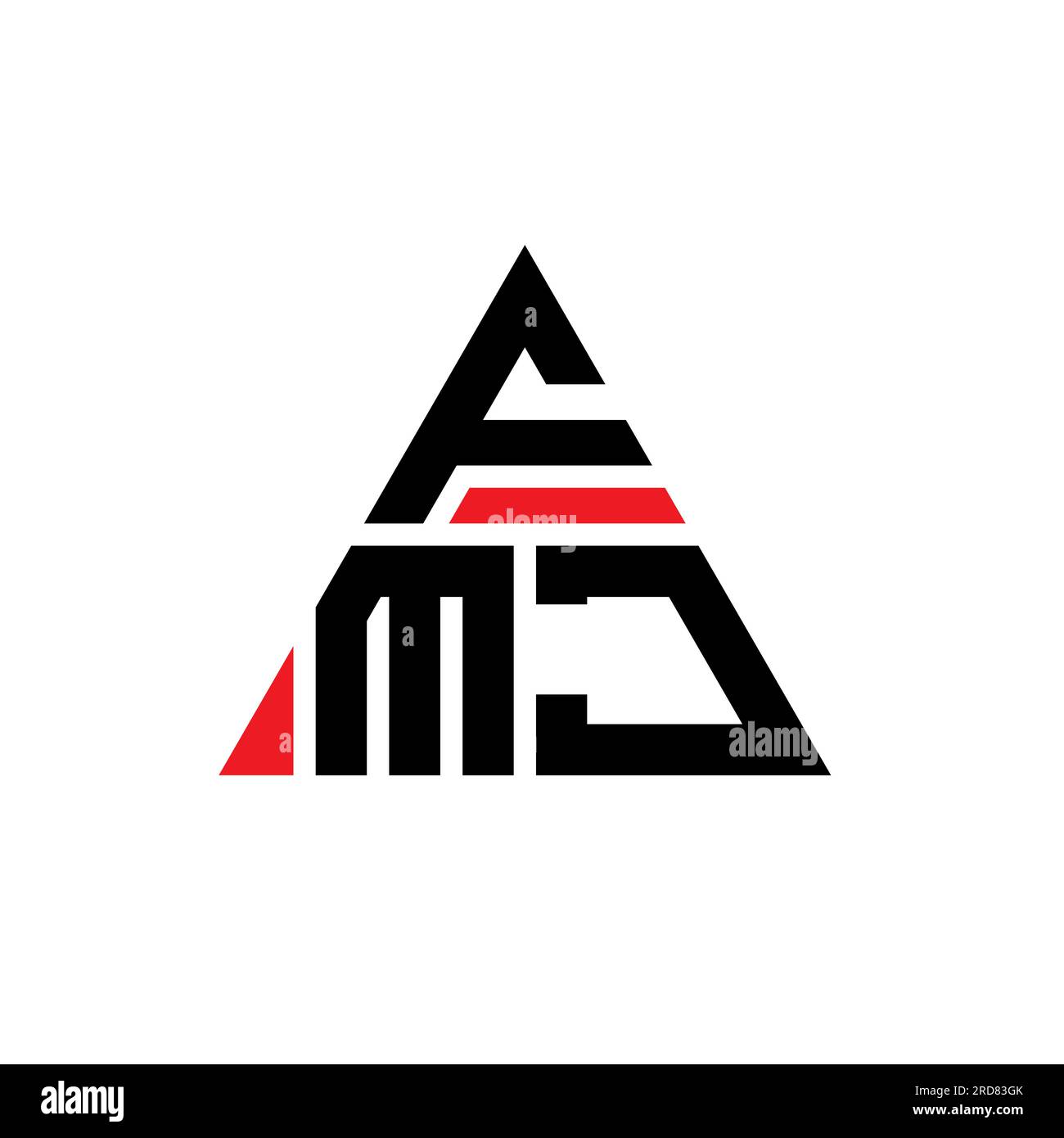 FMJ triangle letter logo design with triangle shape. FMJ triangle logo ...