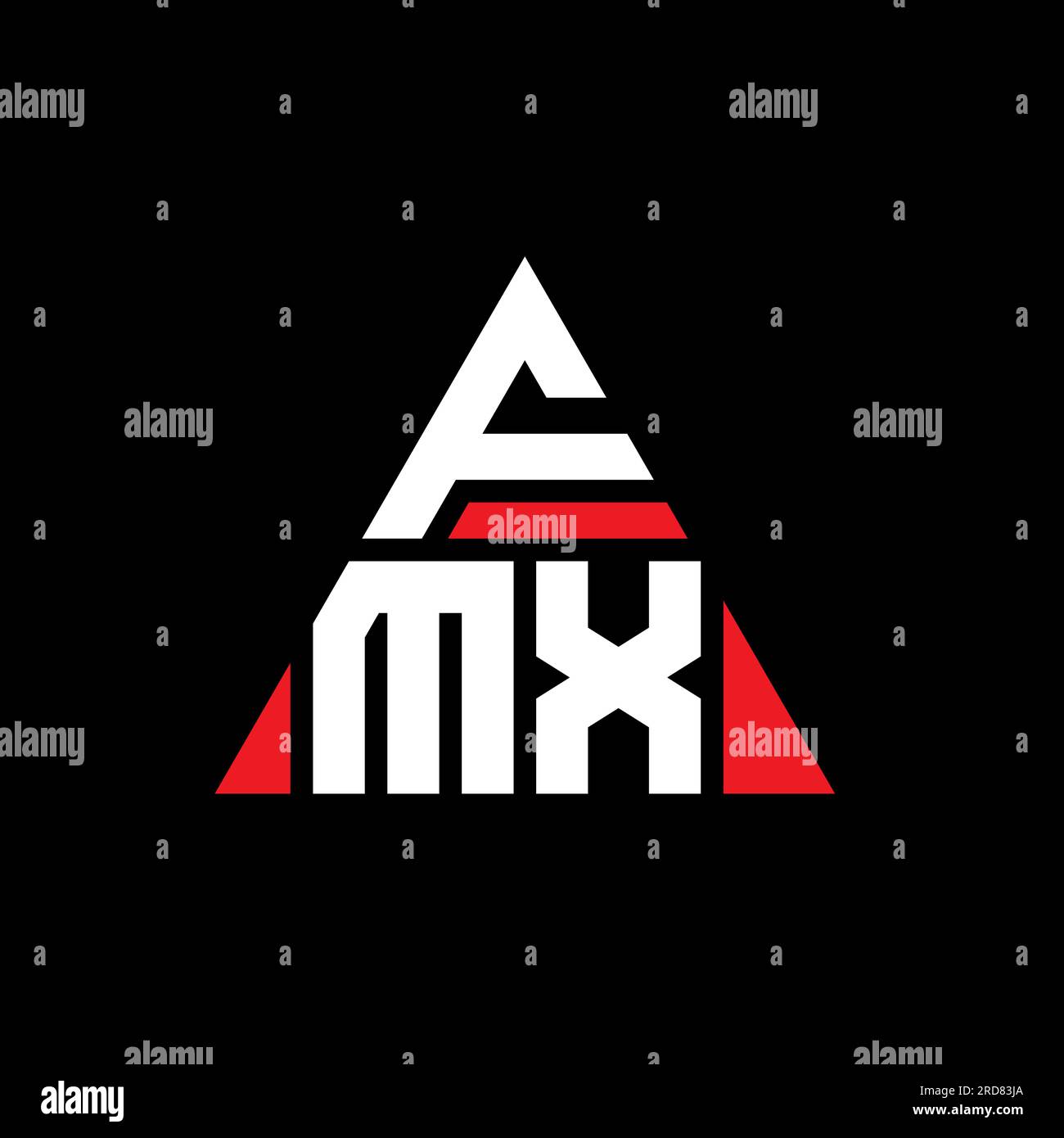 FMX triangle letter logo design with triangle shape. FMX triangle logo ...