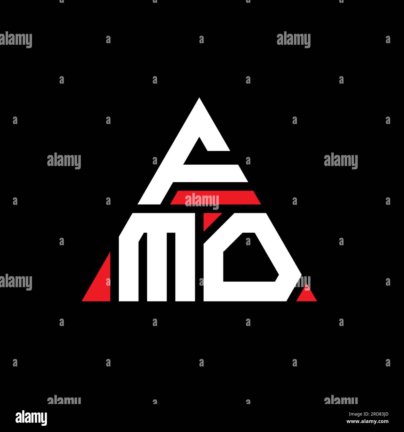 FMO triangle letter logo design with triangle shape. FMO triangle logo ...