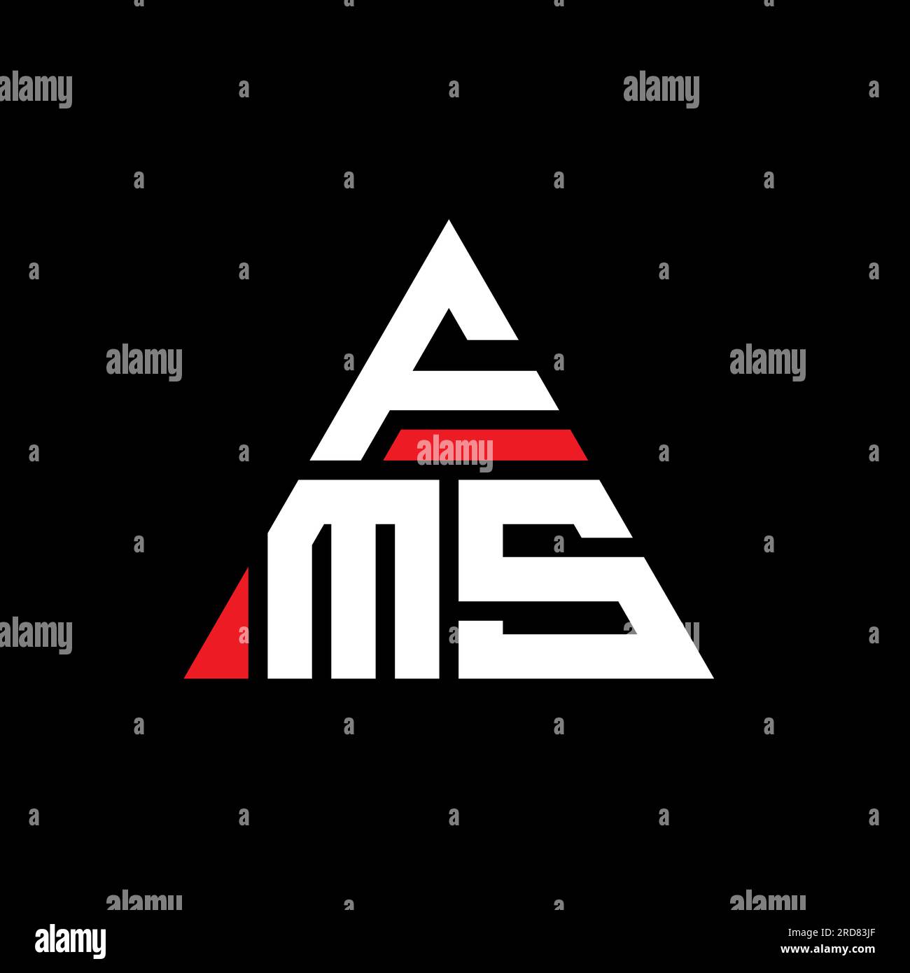 FMS triangle letter logo design with triangle shape. FMS triangle logo ...