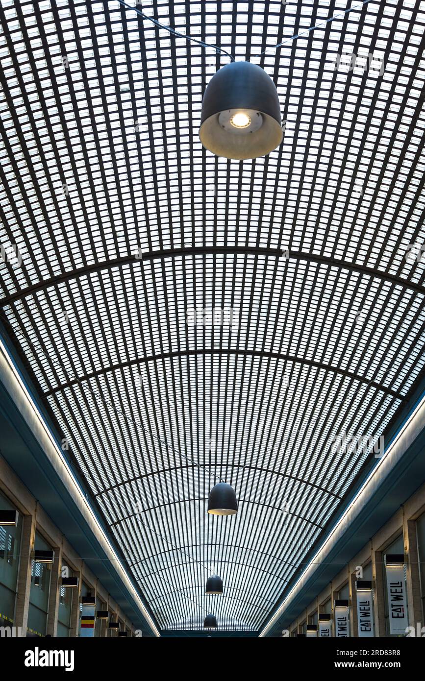 Ceiling in the Galerie Ravenstein, a Covered pedestrian arcade with a ...