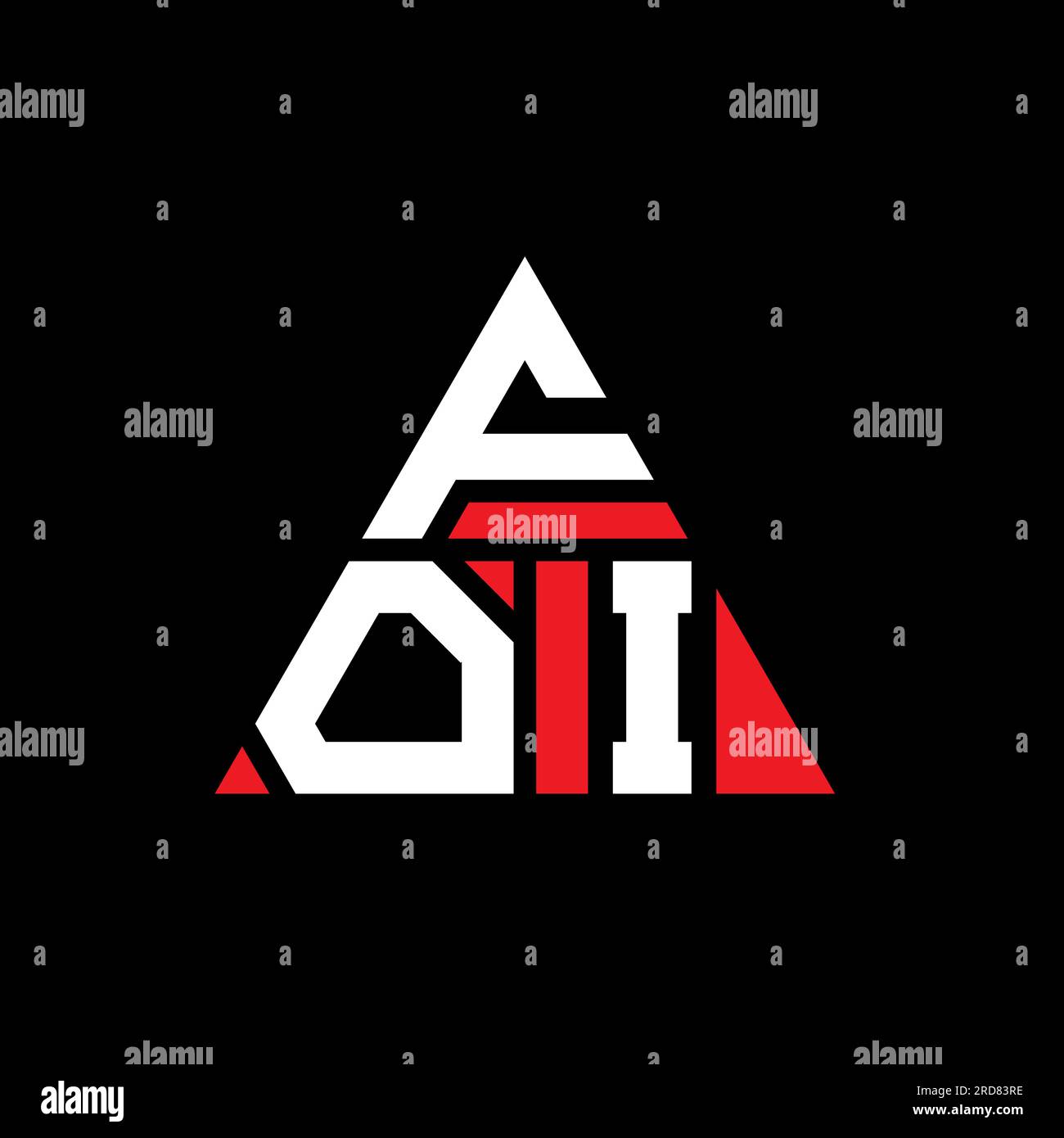 FOI triangle letter logo design with triangle shape. FOI triangle logo ...