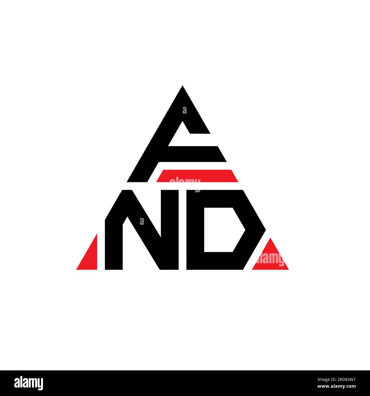 FND triangle letter logo design with triangle shape. FND triangle logo ...