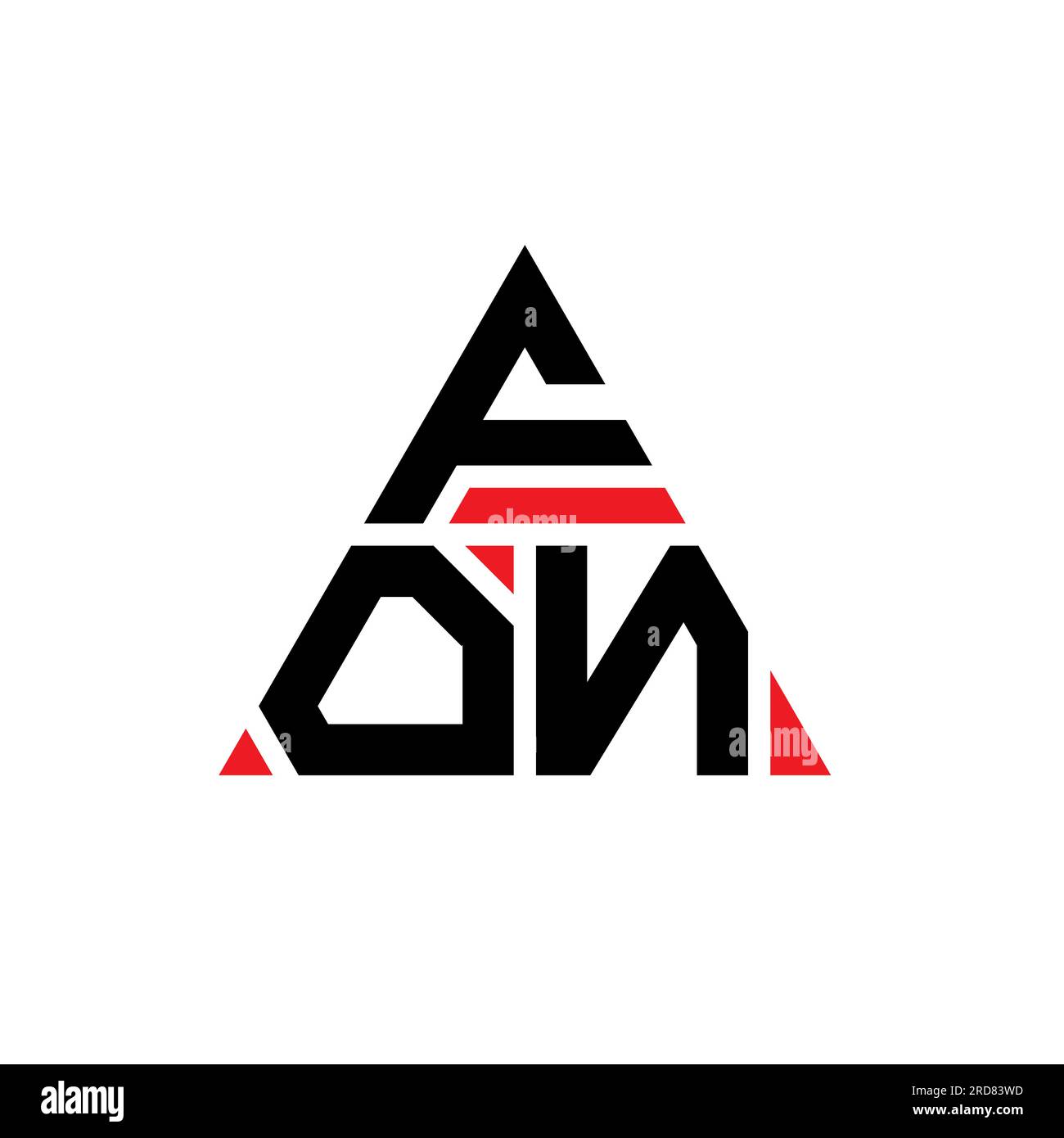 FON triangle letter logo design with triangle shape. FON triangle logo ...