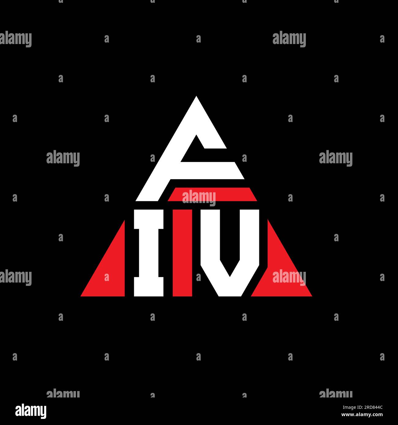 FIV triangle letter logo design with triangle shape. FIV triangle logo ...