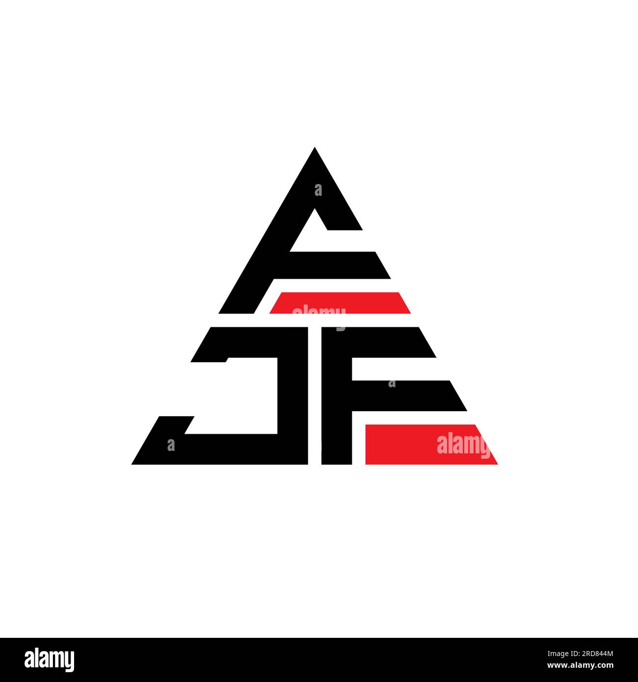 FJF triangle letter logo design with triangle shape. FJF triangle logo ...