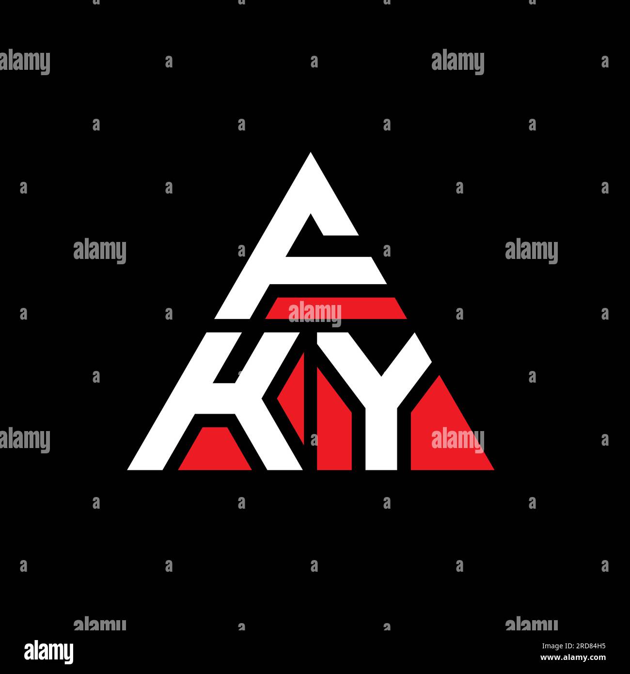 FKY triangle letter logo design with triangle shape. FKY triangle logo ...