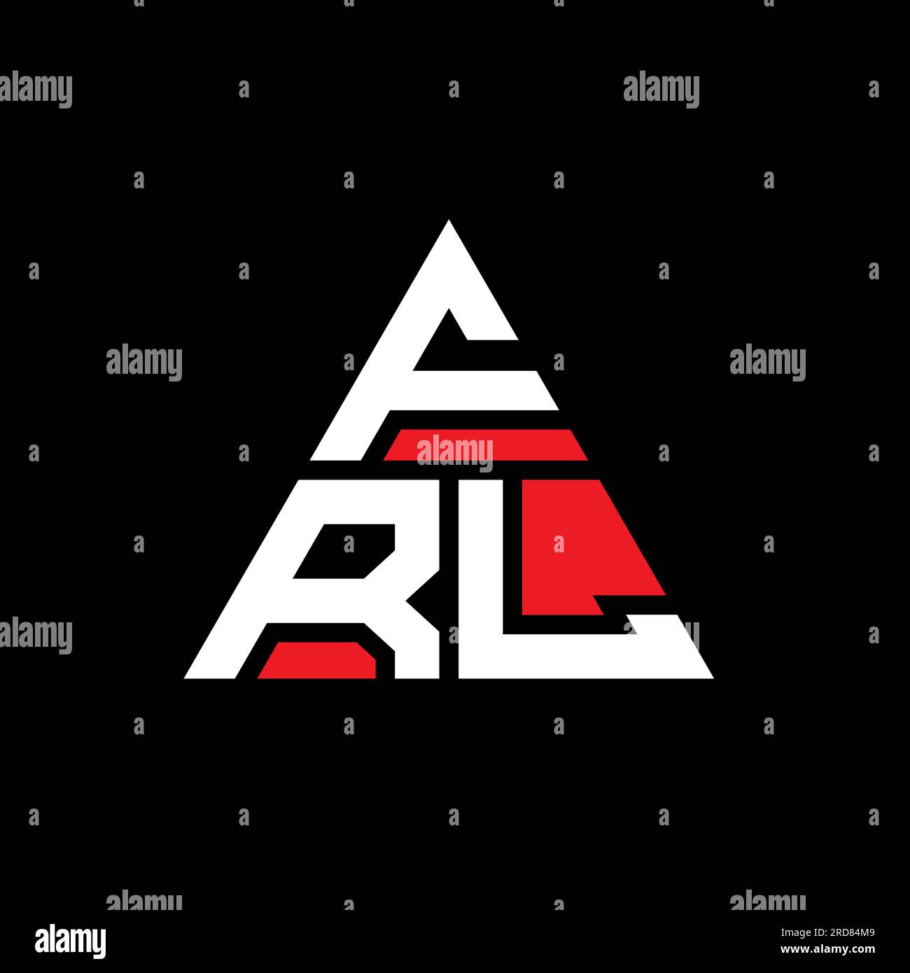 FRL triangle letter logo design with triangle shape. FRL triangle logo ...