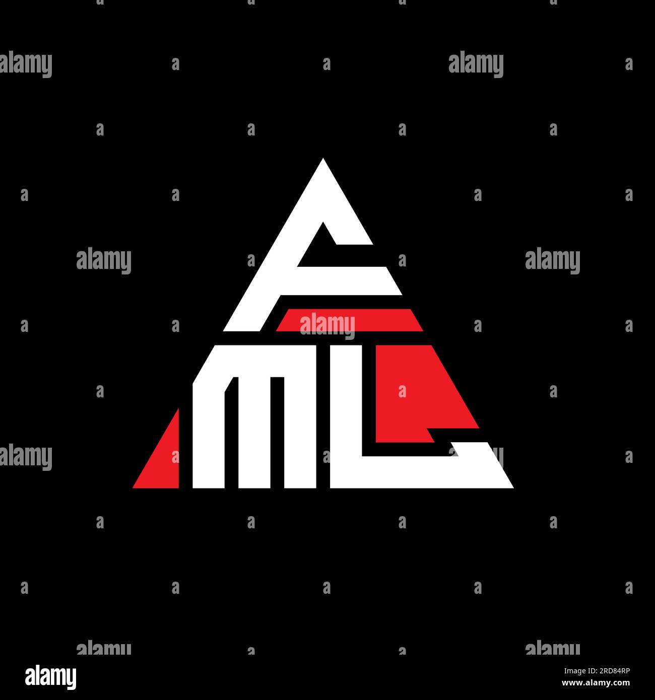 FML triangle letter logo design with triangle shape. FML triangle logo ...