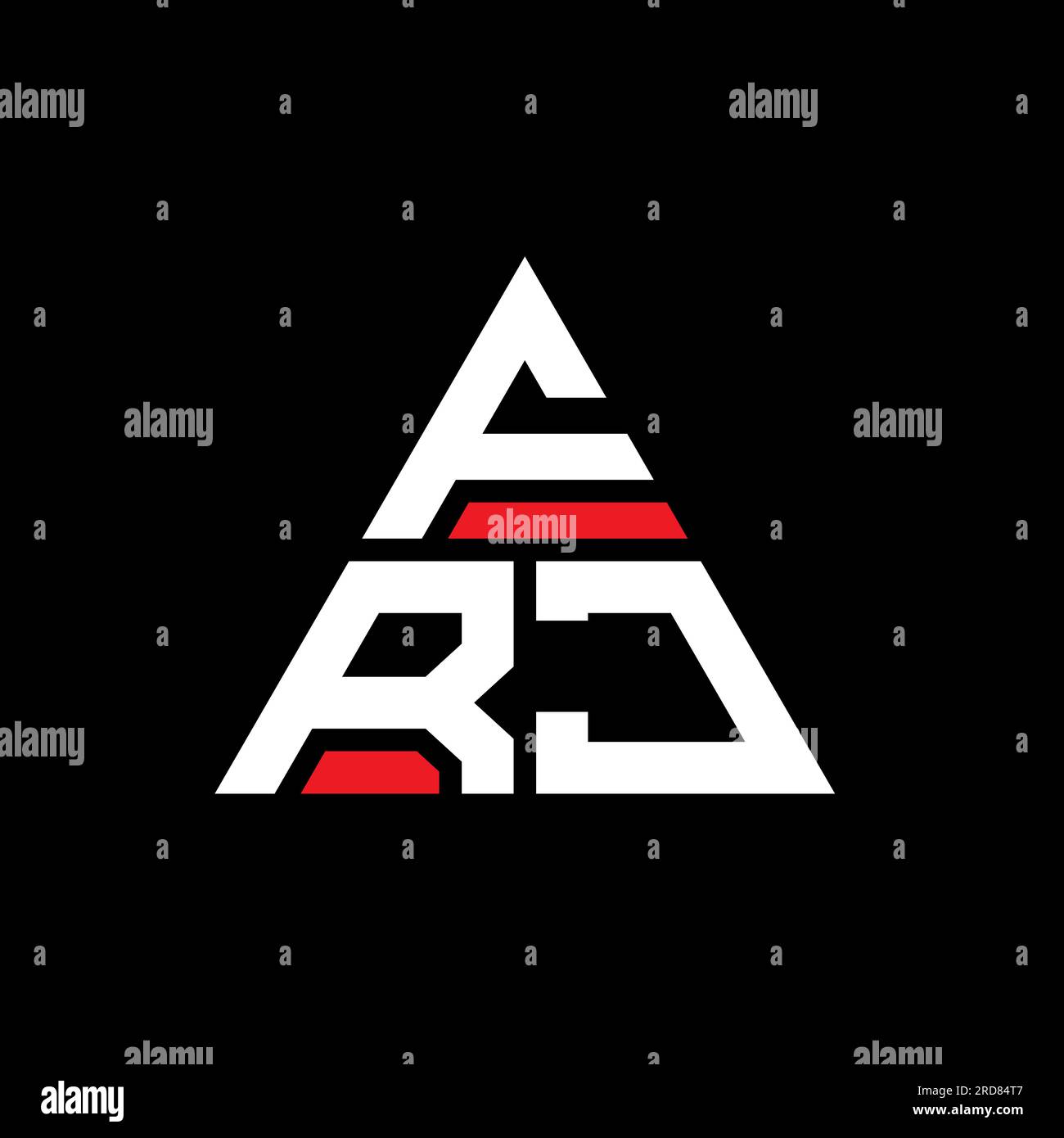 FRJ triangle letter logo design with triangle shape. FRJ triangle logo ...