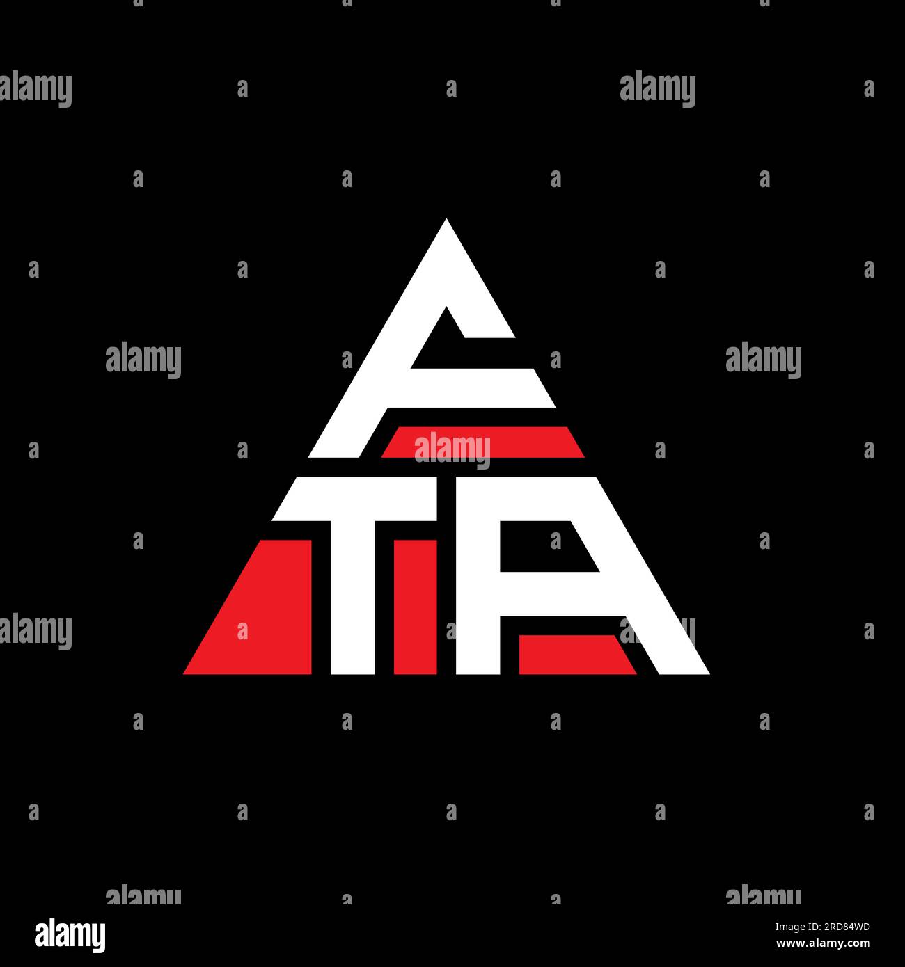 FTA triangle letter logo design with triangle shape. FTA triangle logo ...
