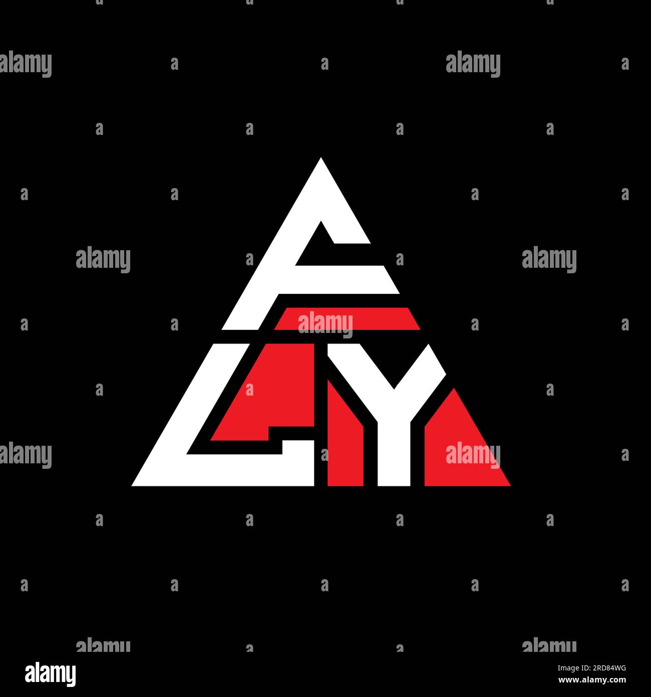 FLY triangle letter logo design with triangle shape. FLY triangle logo ...