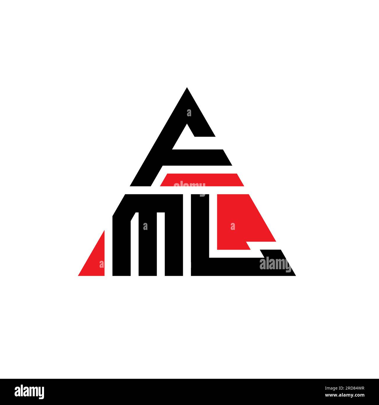 FML triangle letter logo design with triangle shape. FML triangle logo ...