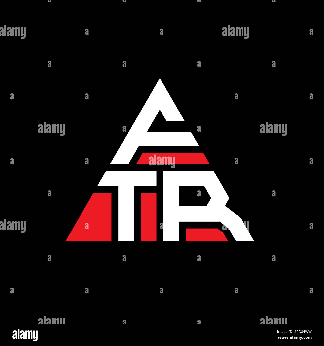 FTR triangle letter logo design with triangle shape. FTR triangle logo ...