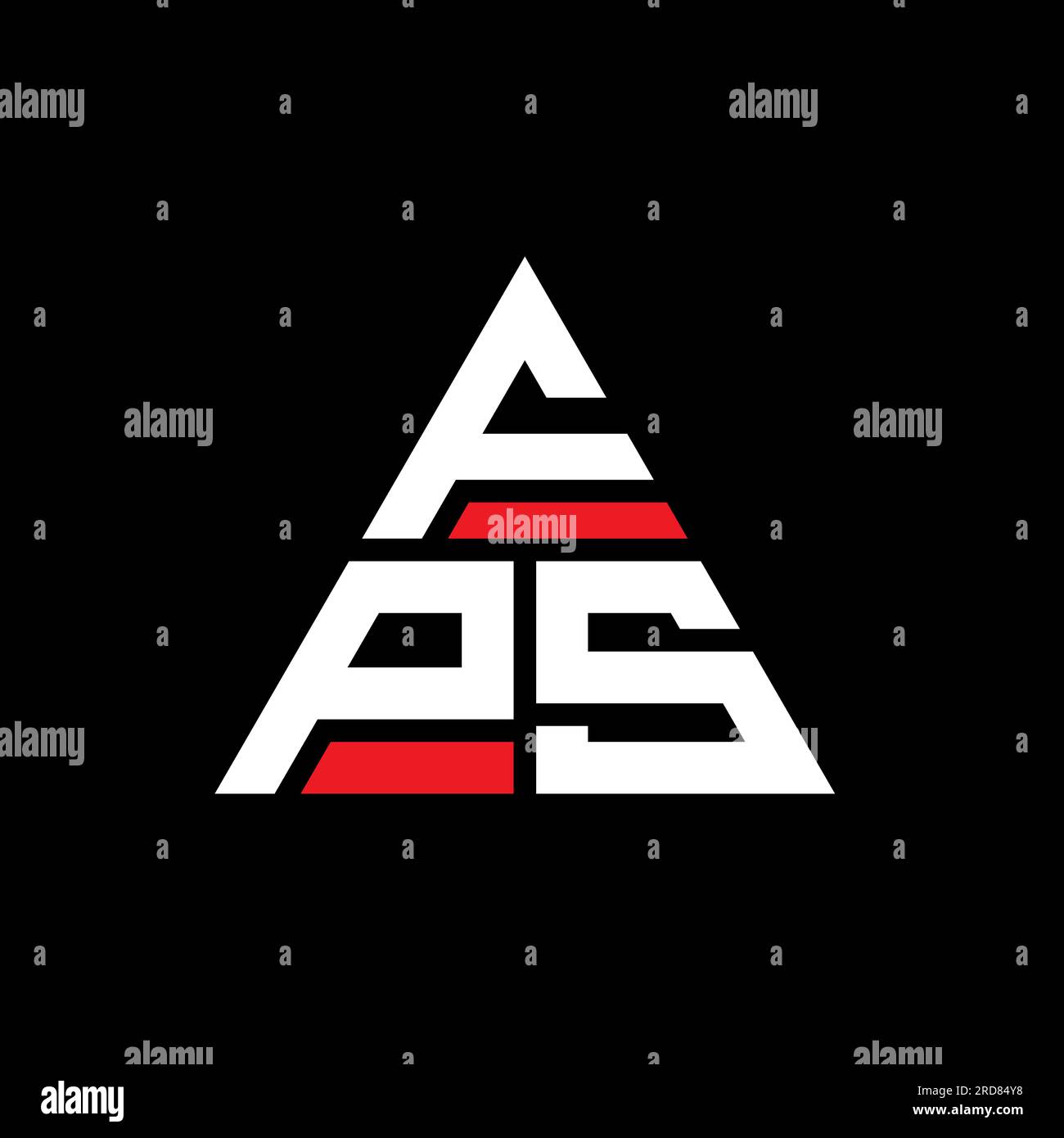 FPS triangle letter logo design with triangle shape. FPS triangle logo ...