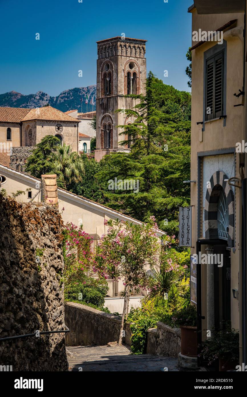 Up top of the cobblestone stairs, high on the hill sits The Bell Tower ...