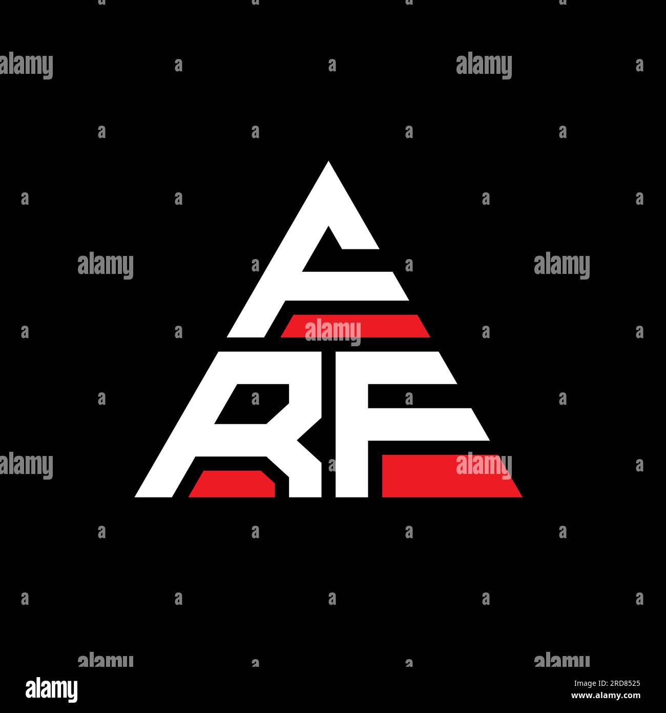 FRF triangle letter logo design with triangle shape. FRF triangle logo ...