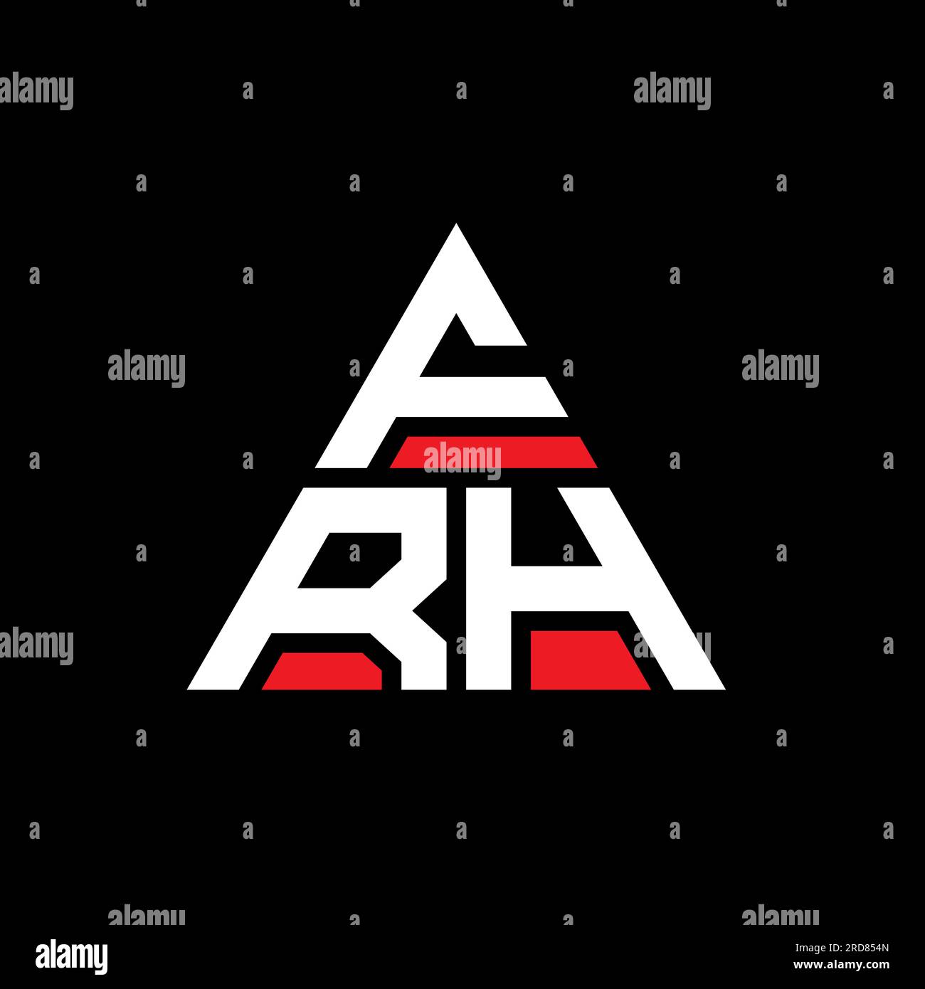 FRH triangle letter logo design with triangle shape. FRH triangle logo ...